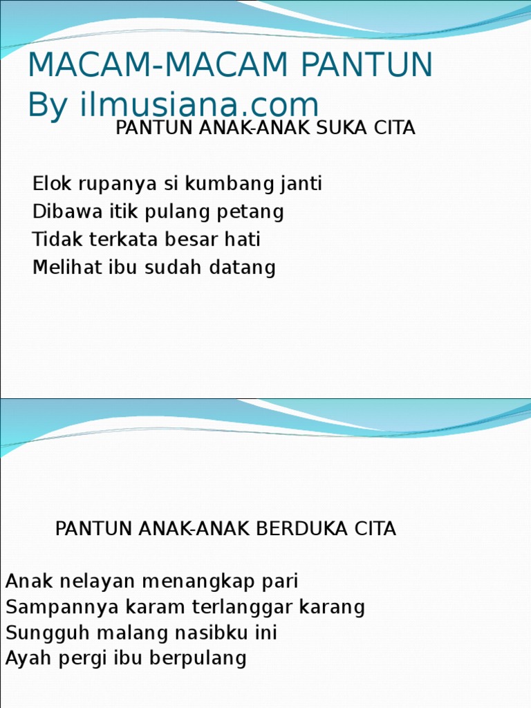 Macam Macam Pantun | PDF
