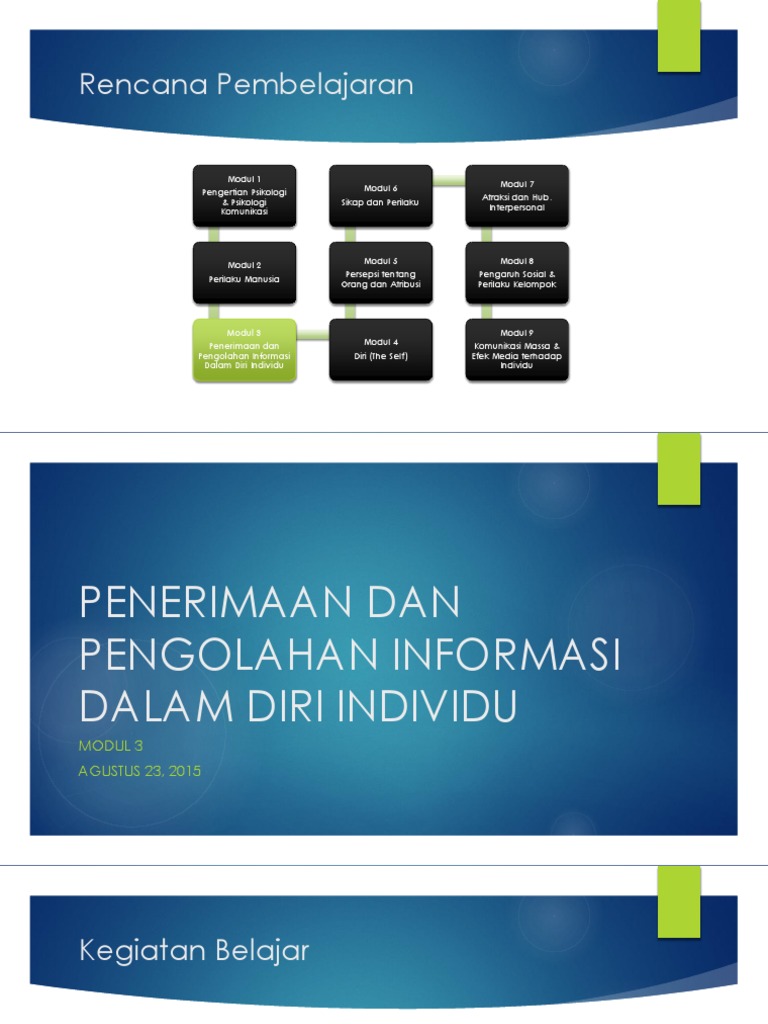Penerimaan Dan Pengolahan Informasi Dalam Diri Individu PDF | PDF ...
