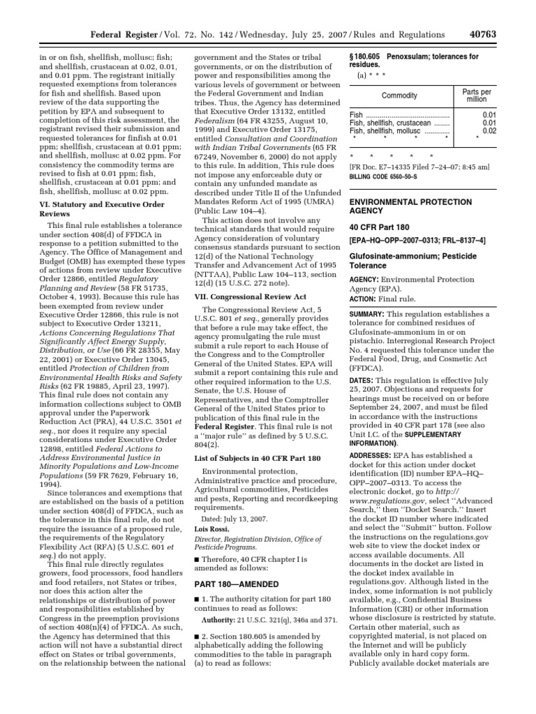 Federal Register / Vol. 72, No. 142 / Wednesday, July 25, 2007 / Rules ...