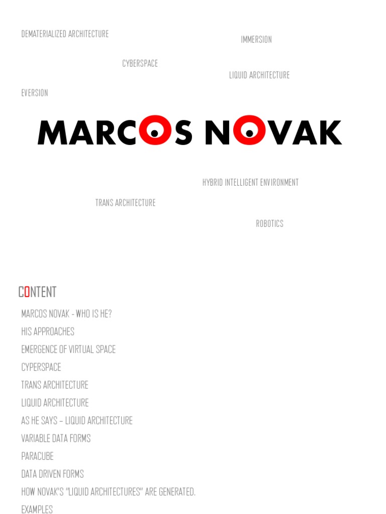 Marcos Novak PDF | PDF | Virtual Reality | Cyberspace