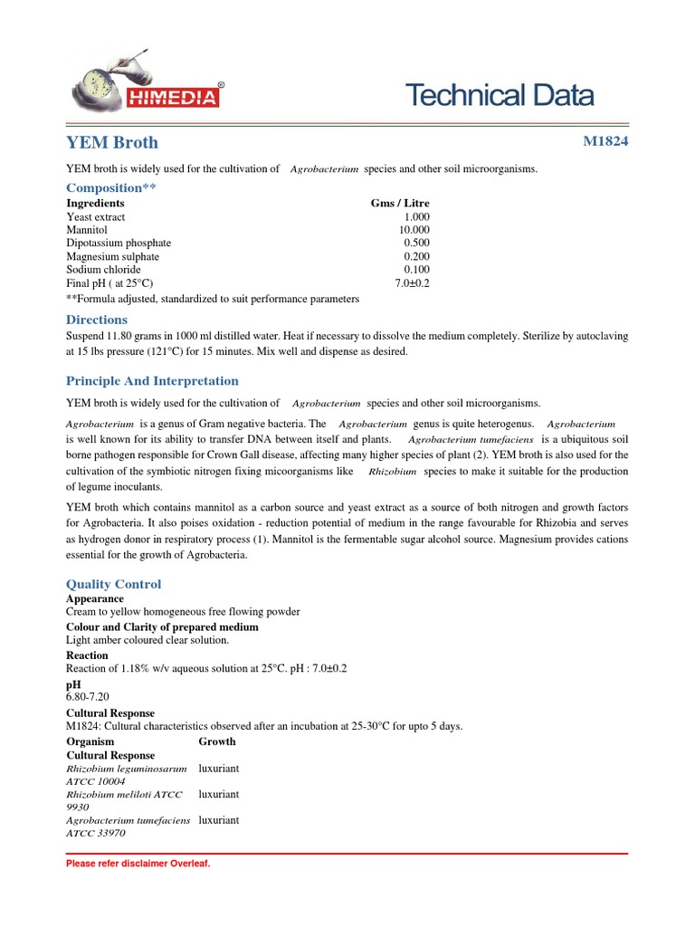 YEM Media | PDF | Microorganism | Soil