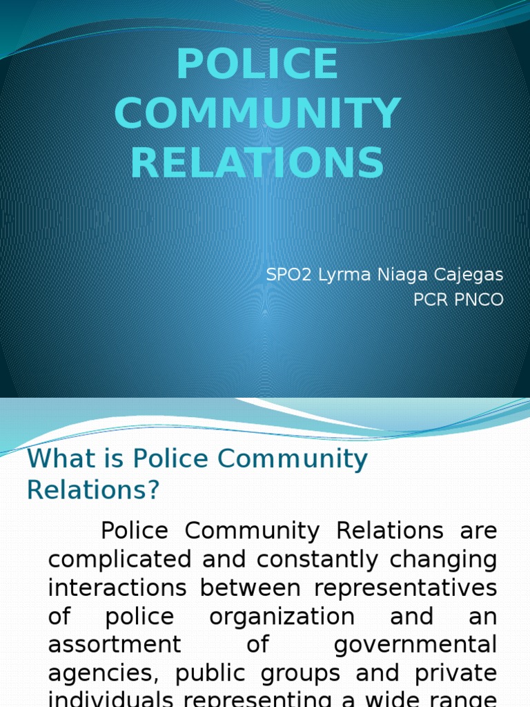 Police Community Relations | Crime Prevention | Community Policing