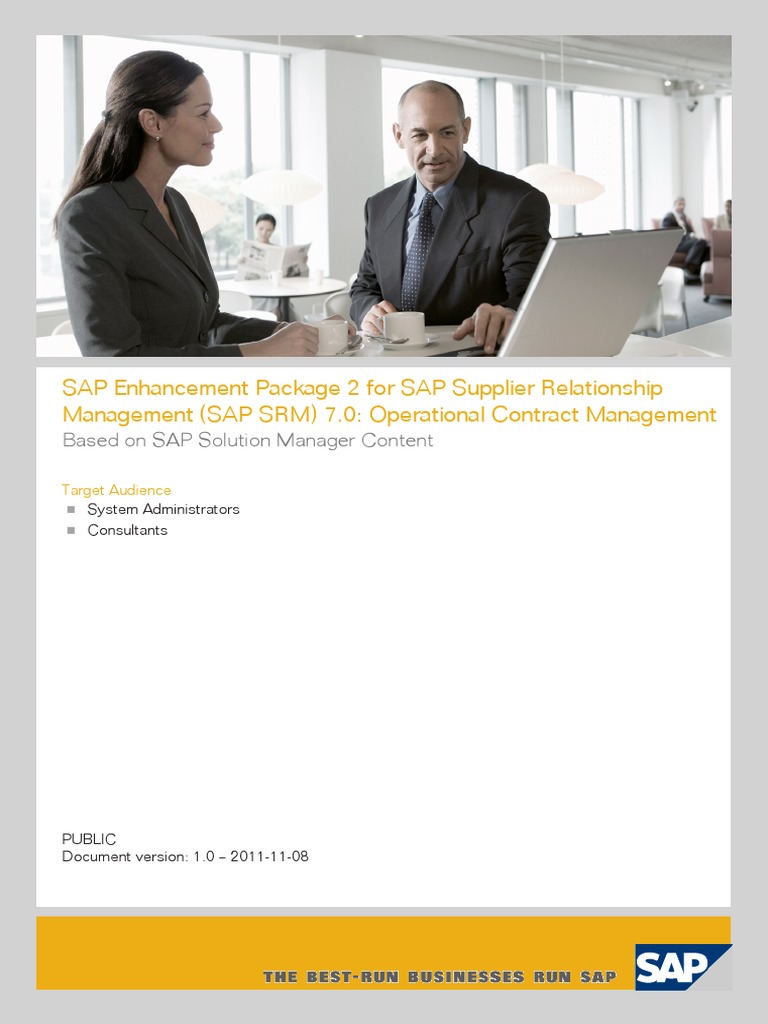 SAP-SRM7.0 EHP2 - Operational Contract Management | PDF | Sap Se ...