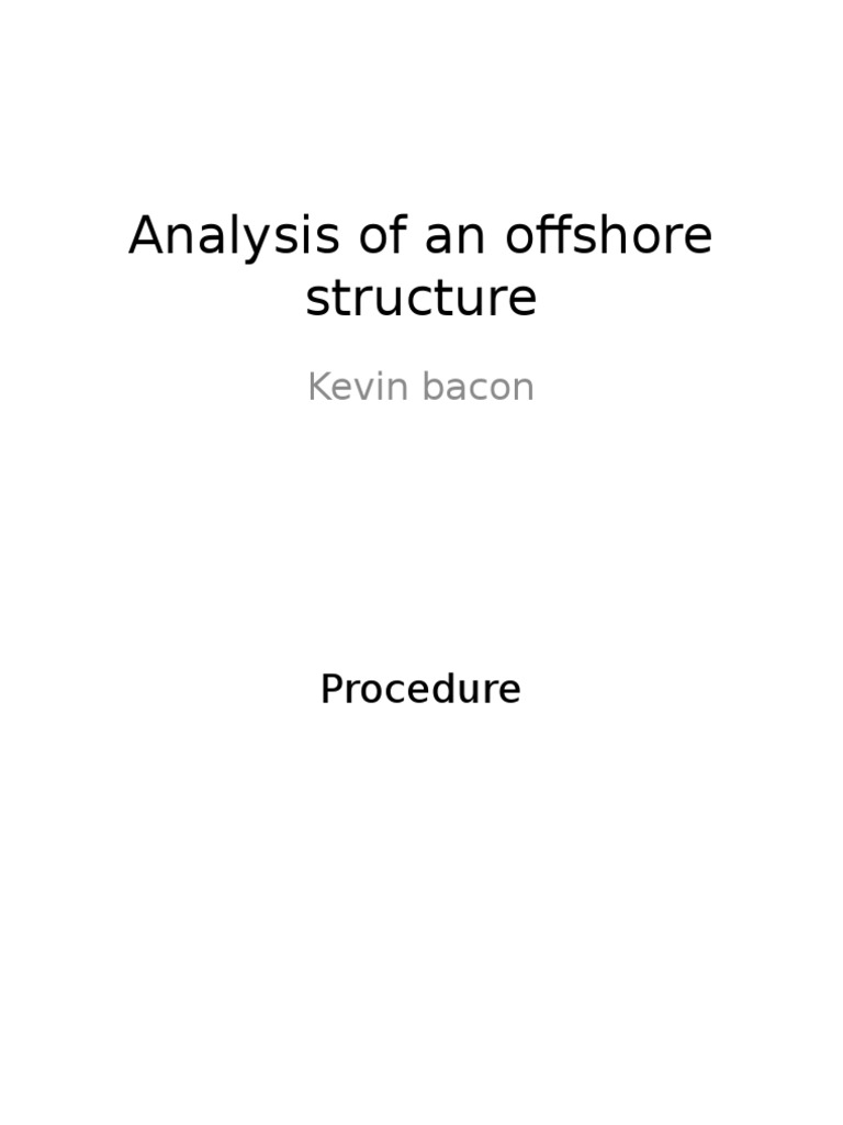 Analysis of An Offshore Structure | PDF