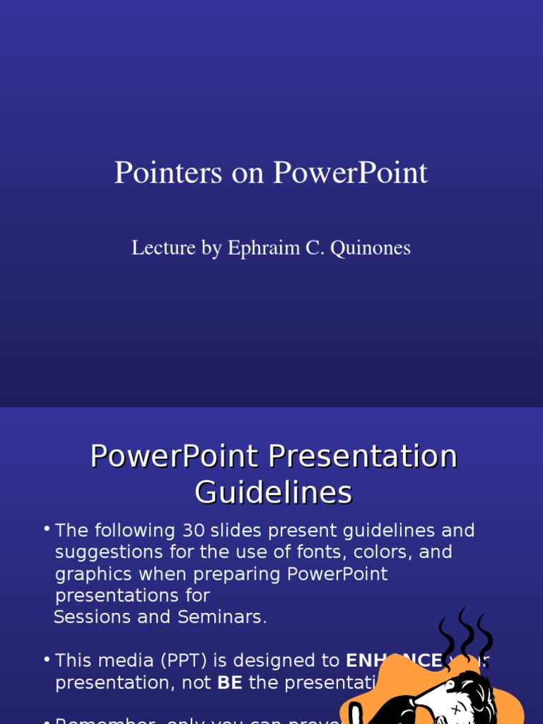 Pointers On Powerpoint: Lecture by Ephraim C. Quinones | Download Free ...
