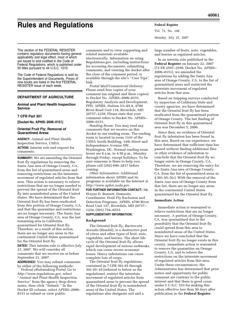Rule: Exportation and Importation of Animals and Animal Products ...