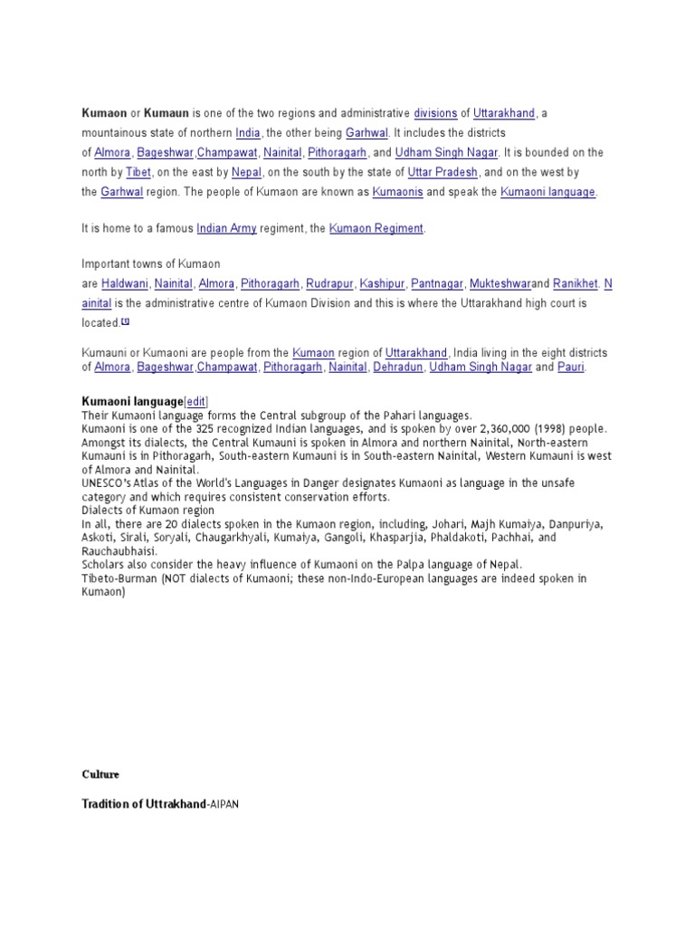 Discover Kumaon's Rich Culture | PDF | Foods