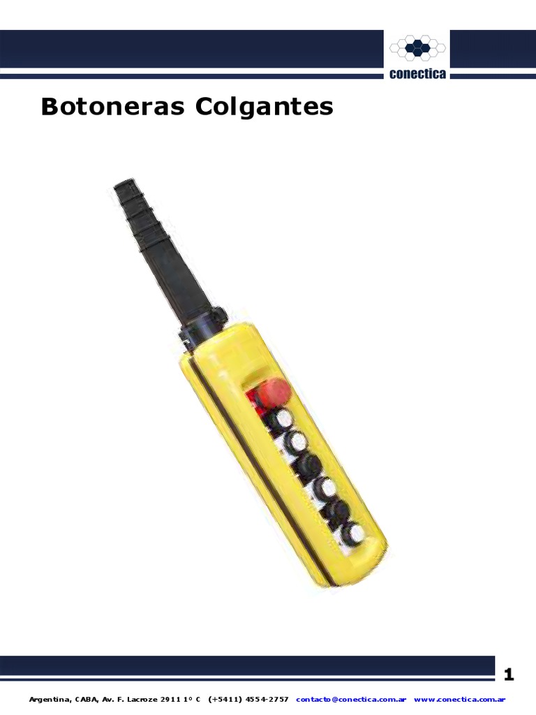 Tipos de Botoneras Colgantes | PDF