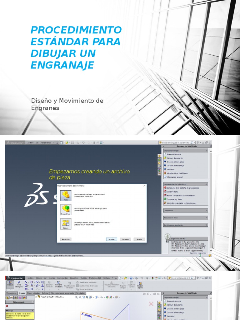 Diseñar Engranes en SolidWorks | PDF | Circulo | Tangente
