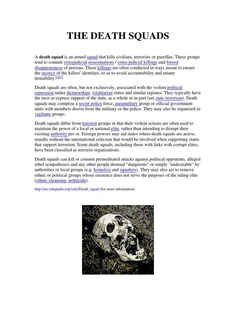 Death Squads The Killing Never Stops | Download Free PDF | Slobodan ...