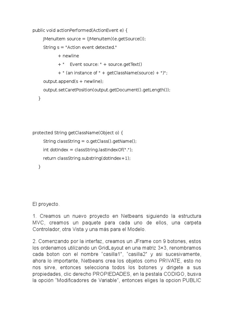 Gato MVC | PDF | Java (lenguaje de programación) | Desarrollo de software