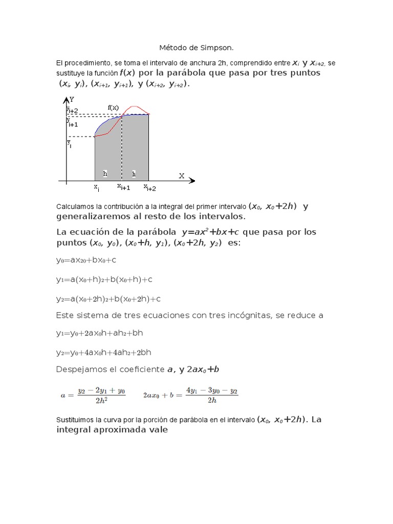 Método de Simpson | PDF | Conceptos matemáticos | Análisis