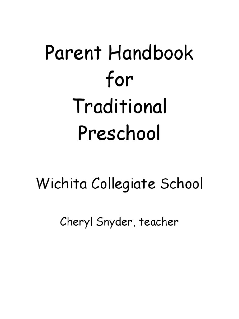 Parent Handbook All Day | PDF | Preschool | Early Childhood Education