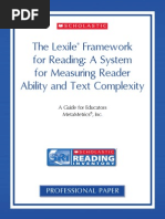 Sri - Lexile Scores Chart | PDF | Quality Of Life | Cognition