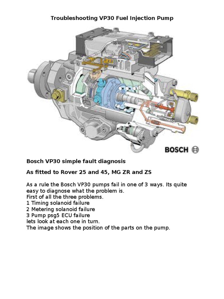VP30 Fuel Injection Pump Troubleshooting | PDF