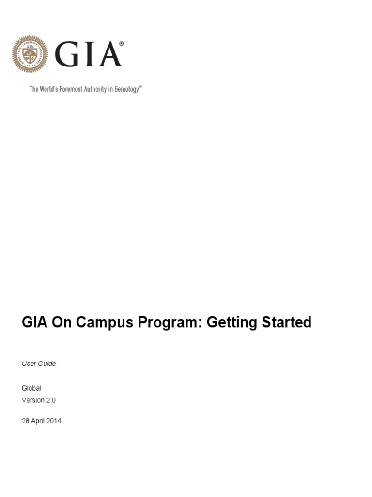 GIA On Campus Program: Getting Started: User Guide | PDF | Adobe Flash ...
