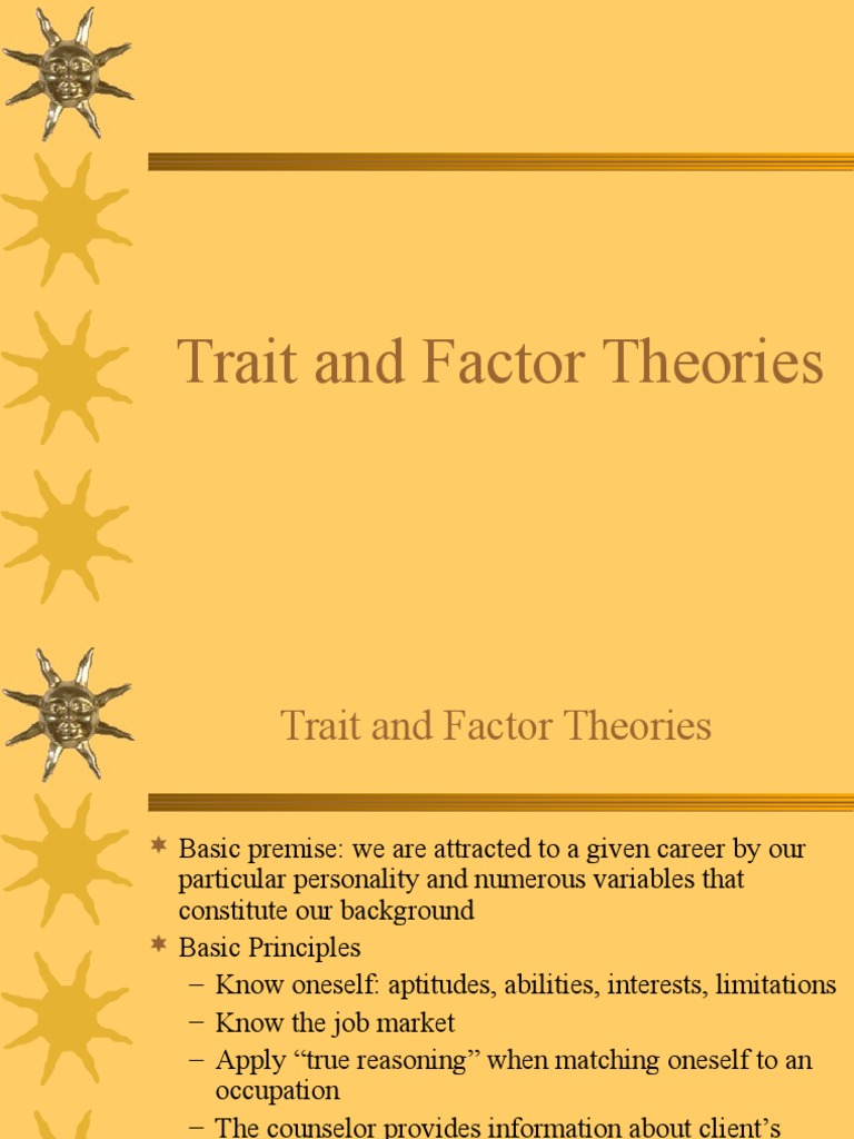 Trait and Factor - Holland2 | PDF | Counseling Psychology | Applied ...