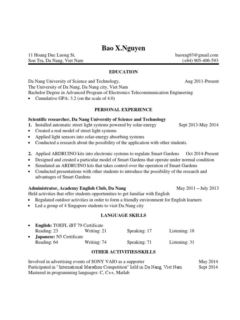 Mock Resume | PDF