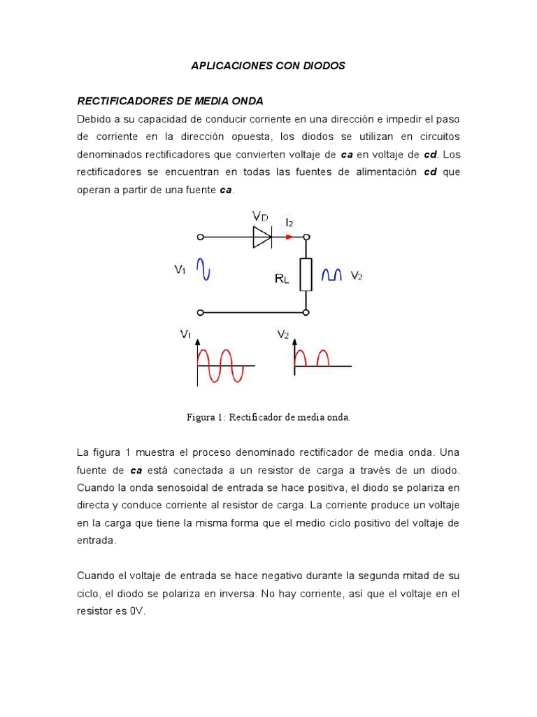 Aplicaciones Con Diodos | PDF | Rectificador | Diodo