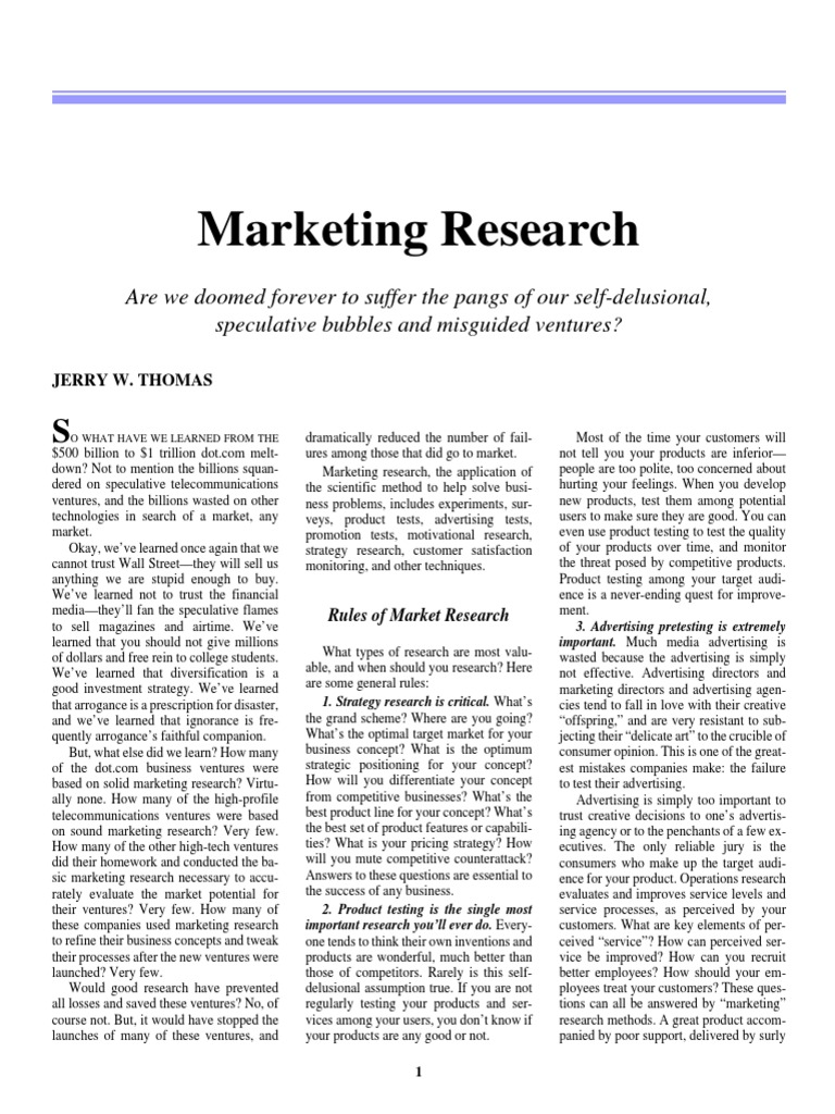 Marketing Research Pdf Advertising Strategic Management