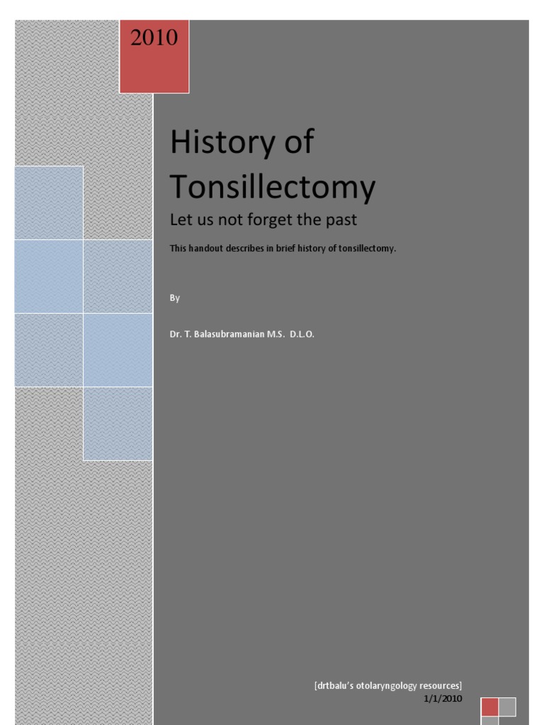 history-of-tonsillectomy-pdf-surgery-clinical-medicine