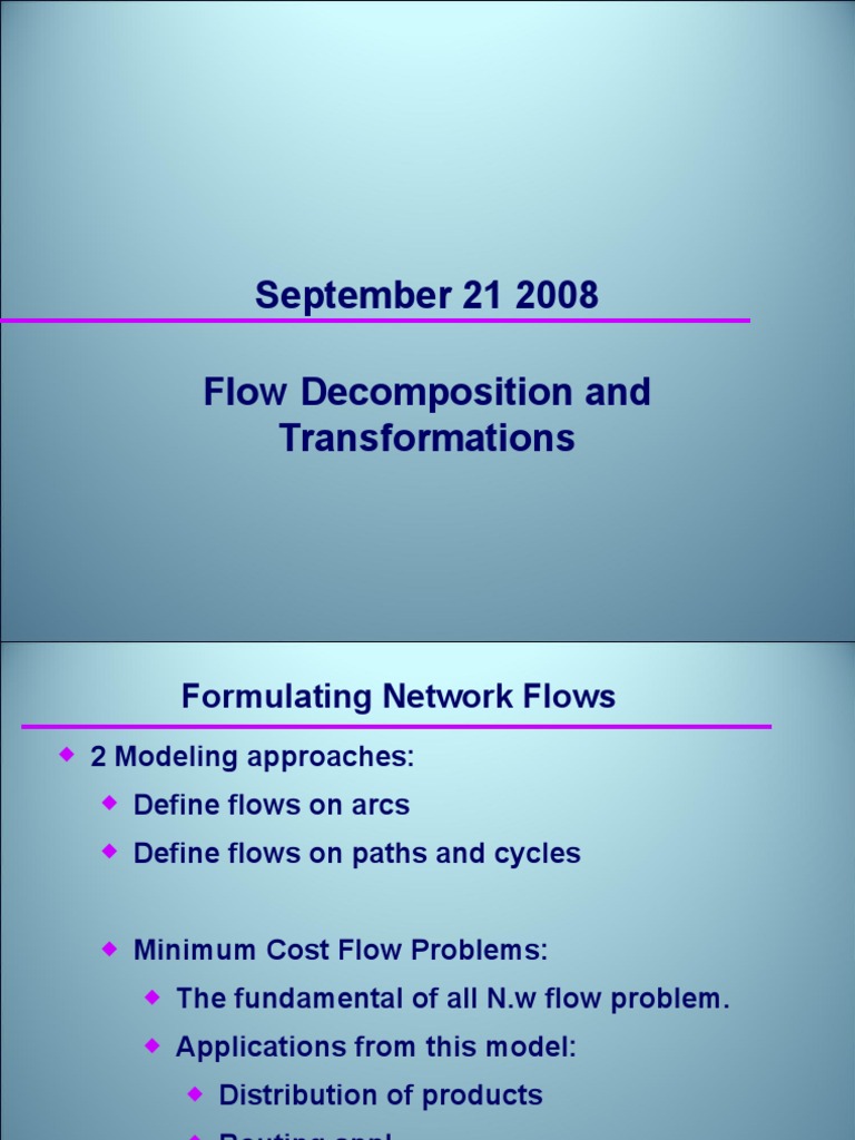 04 Flow Decomposition | Download Free PDF | Algorithms And Data ...
