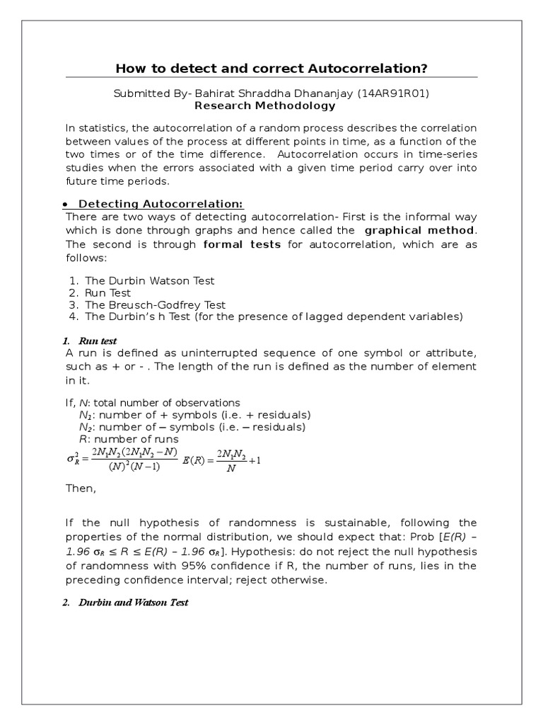 Autocorrelation | PDF | Autocorrelation | Probability Theory