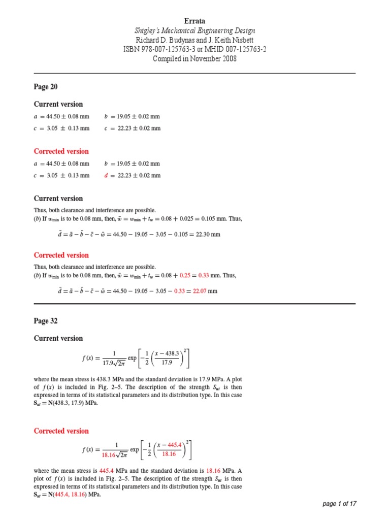 Shigley Mechanical Engineering Design | Download Free PDF | Bending ...