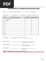 Stationery Requisition Form Template | PDF