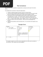 Test Corrections Template | PDF