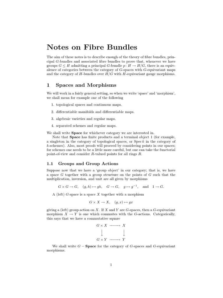 Fibre Bundles | PDF | Category Theory | Group (Mathematics)