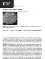 Free Crochet Sunflower Doily Pattern | PDF | Crochet | Figured Fabrics