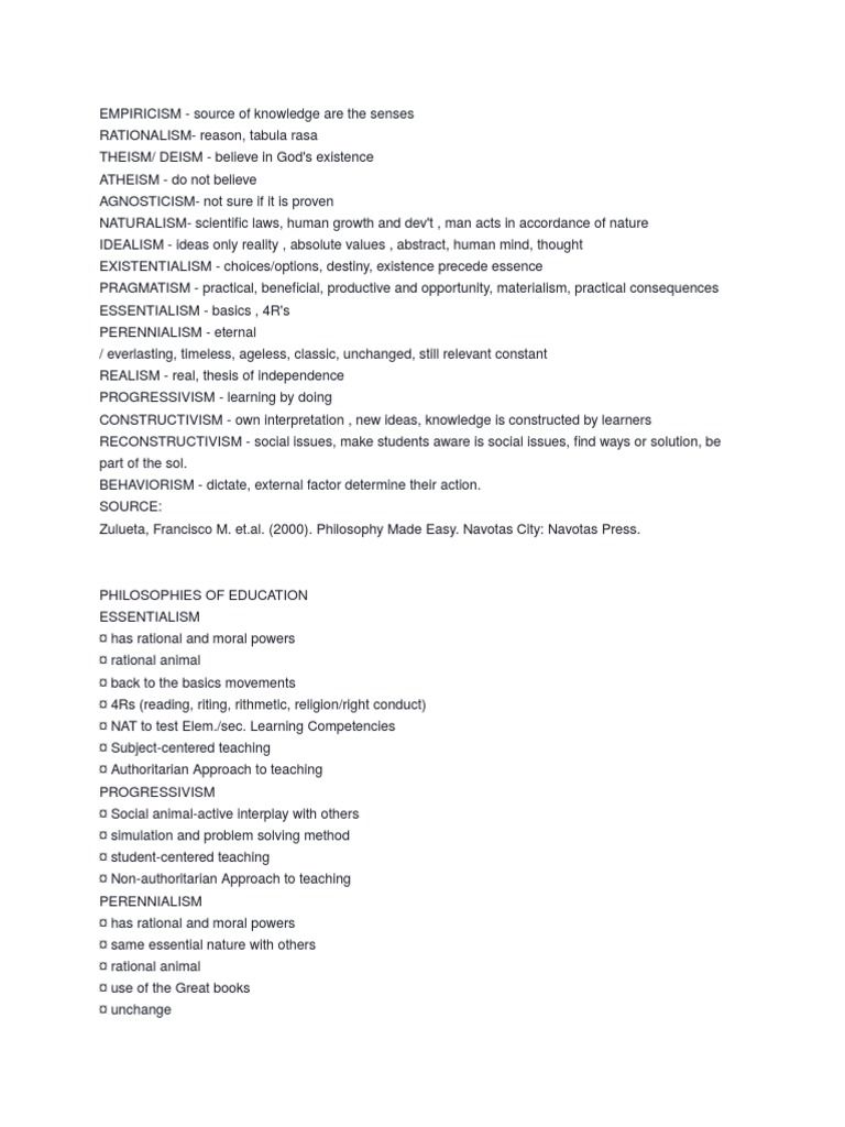Isms | PDF | Philosophy Of Education | Philippines
