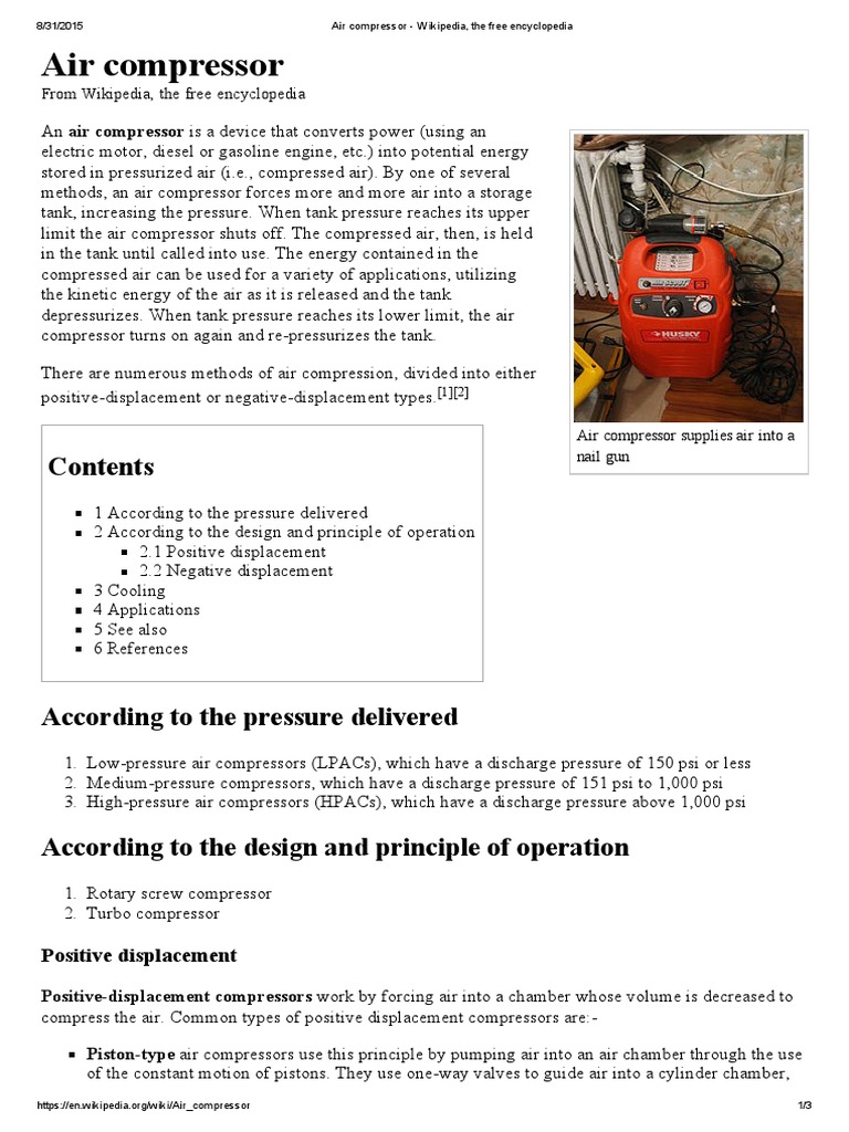 Everything You Need to Know About Air Compressors | PDF | Machines ...