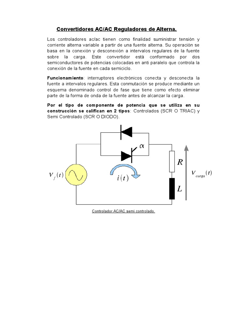 Convertidores AC/AC Reguladores de Alterna | PDF | Rectificador ...