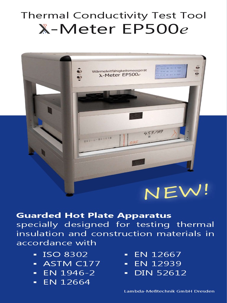 Lambda-Meter EP500e - Flyer Engl | PDF | Thermal Conductivity | Temperature