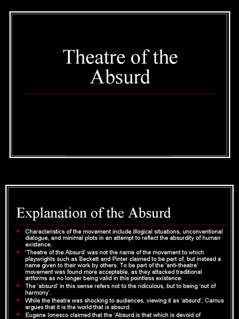 Theatre of the Absurd | Samuel Beckett | Aristophanes