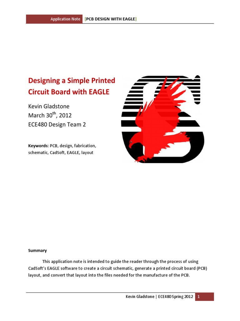 Simple PCB Design Using EAGLE Software | PDF | Printed Circuit Board ...