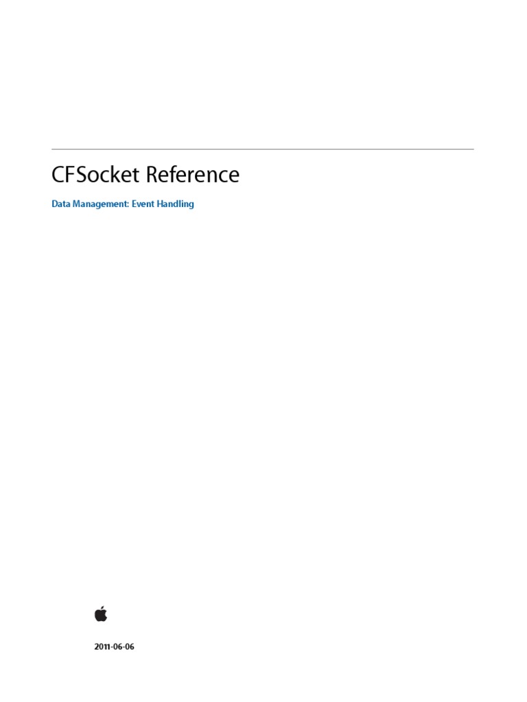 CFSocket Reference | PDF | Network Socket | Parameter (Computer Programming)