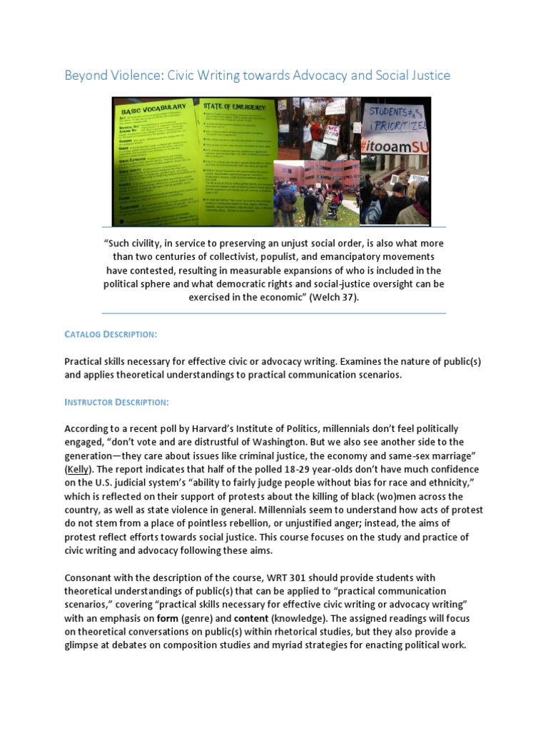 Civic Writing Syllabus | PDF | Civics | Rhetoric