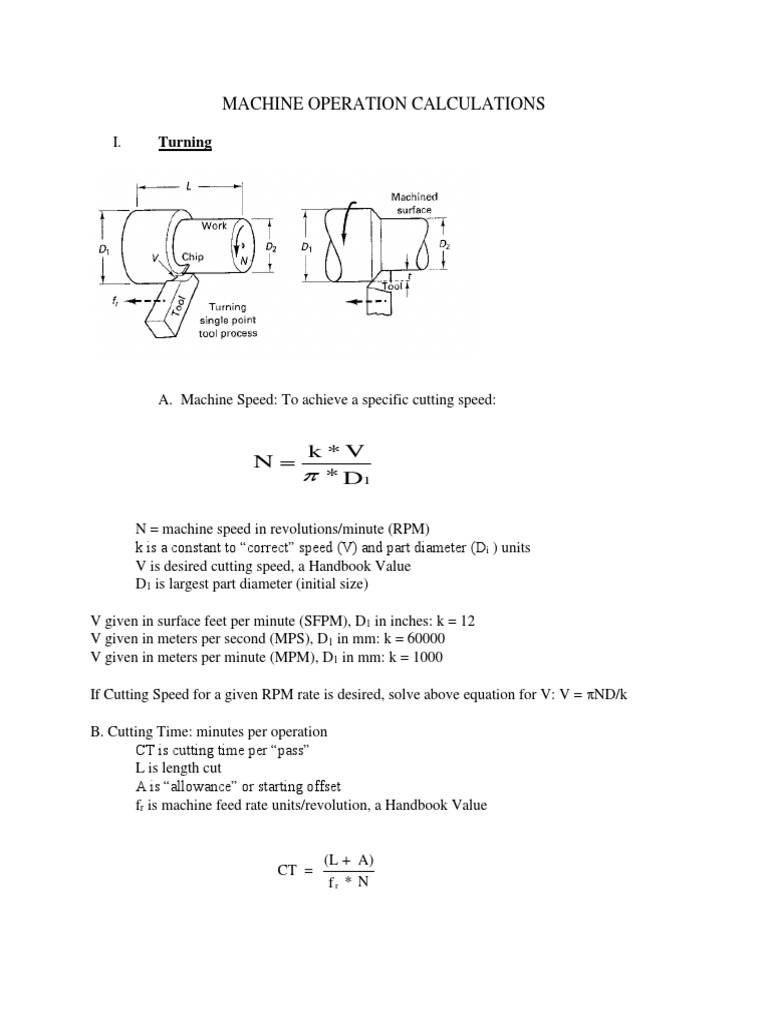 Material Removal Calculations | PDF | Industries | Crafts