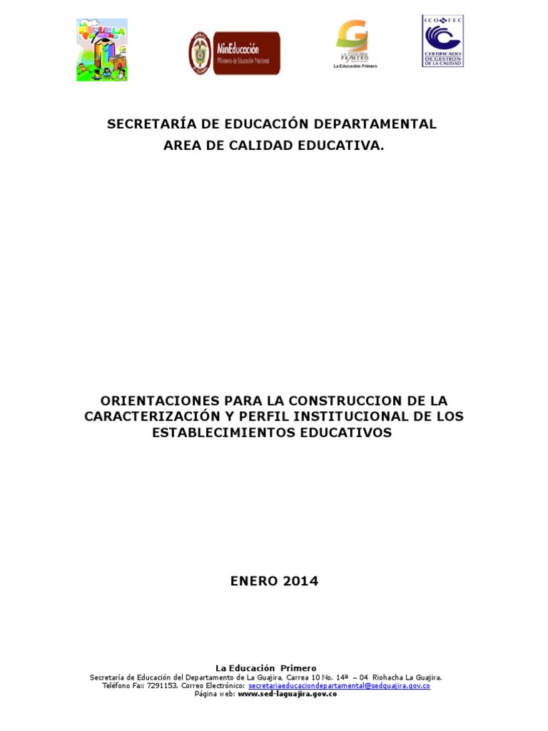 Formato Orientaciones Caracterizacion y Perfil Institucional | PDF ...