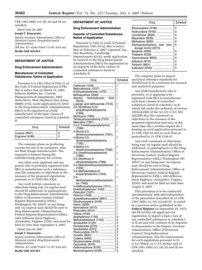 Notice: Registration Revocations, Restrictions, Denials, Reinstatements ...