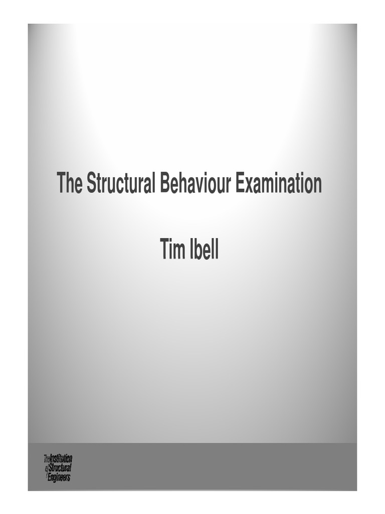 Structural Behavior Exam | PDF