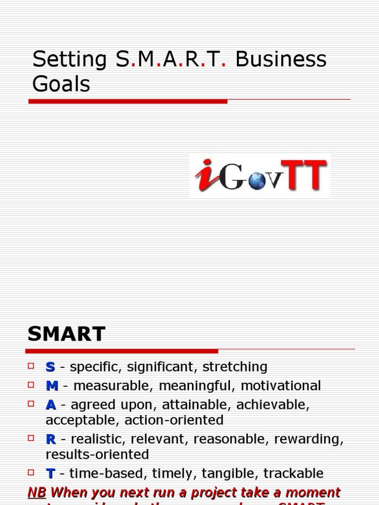 Setting Effective SMART Business Goals | PDF | Goal | Motivation