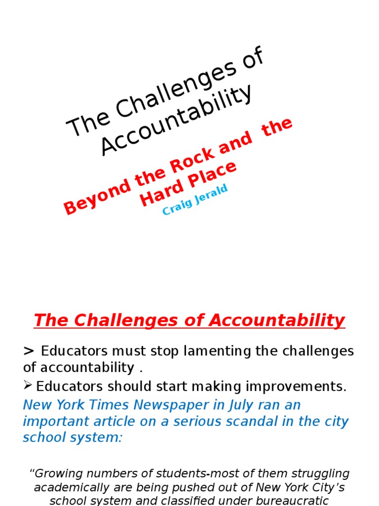 Educators' Accountability Challenges | PDF | Career & Growth | Social ...