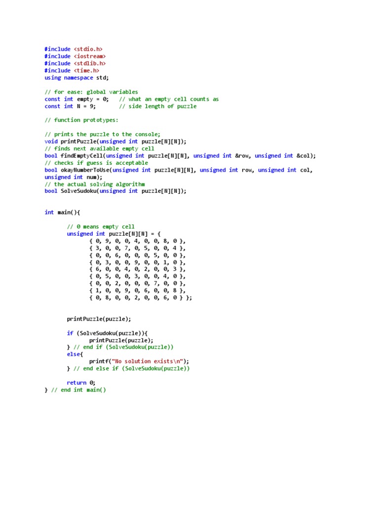 Source Code For Sudoku Solver | PDF | Discrete Mathematics | Teaching ...