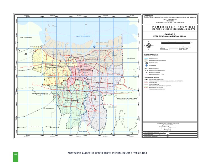 Peta Rencana Jaringan Jalan DKI Jakarta | PDF