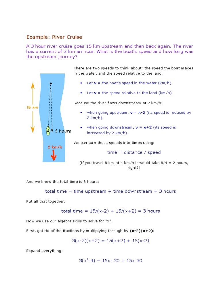Calculate Boat Speed in River Current | PDF | Science & Mathematics