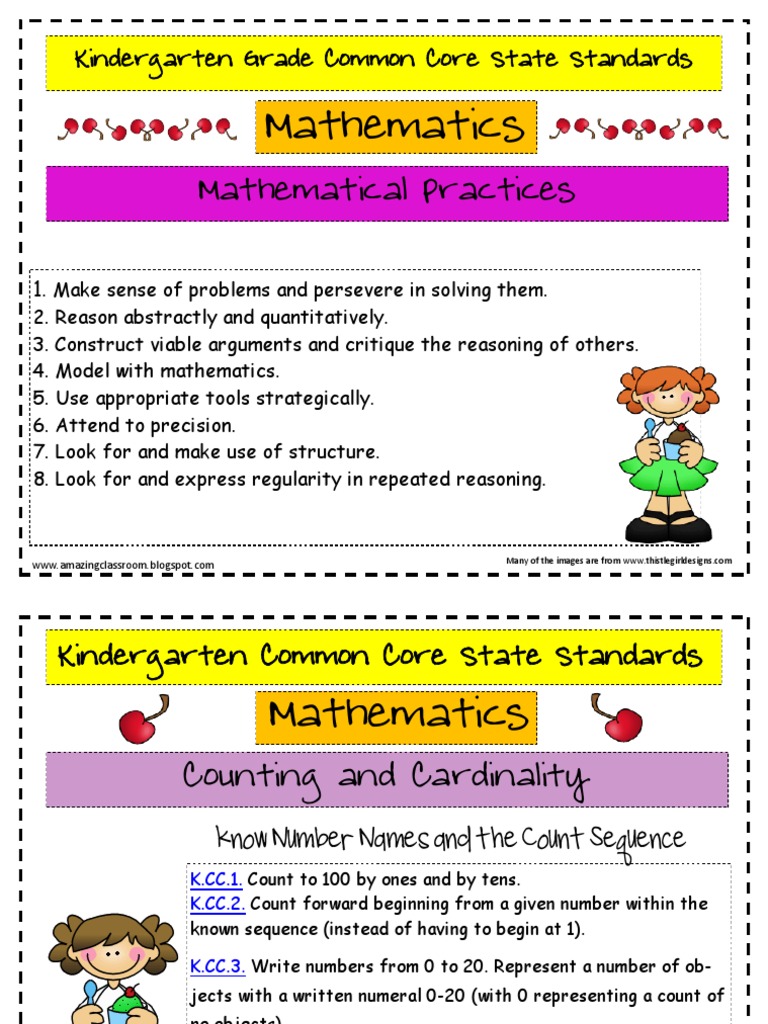 Kindergarten Common Core Math Standards | PDF | Shape | Space